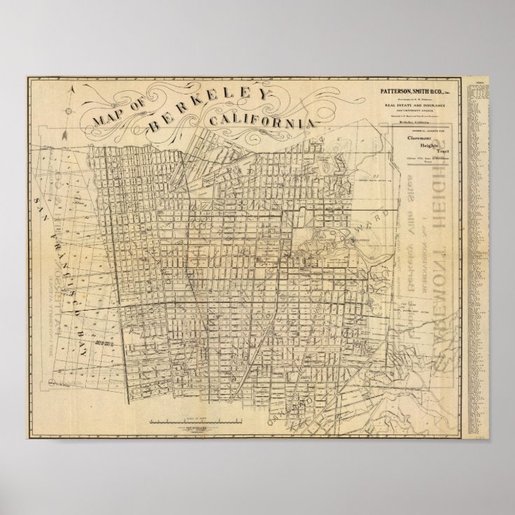 Map of Berkeley, California Poster | Zazzle