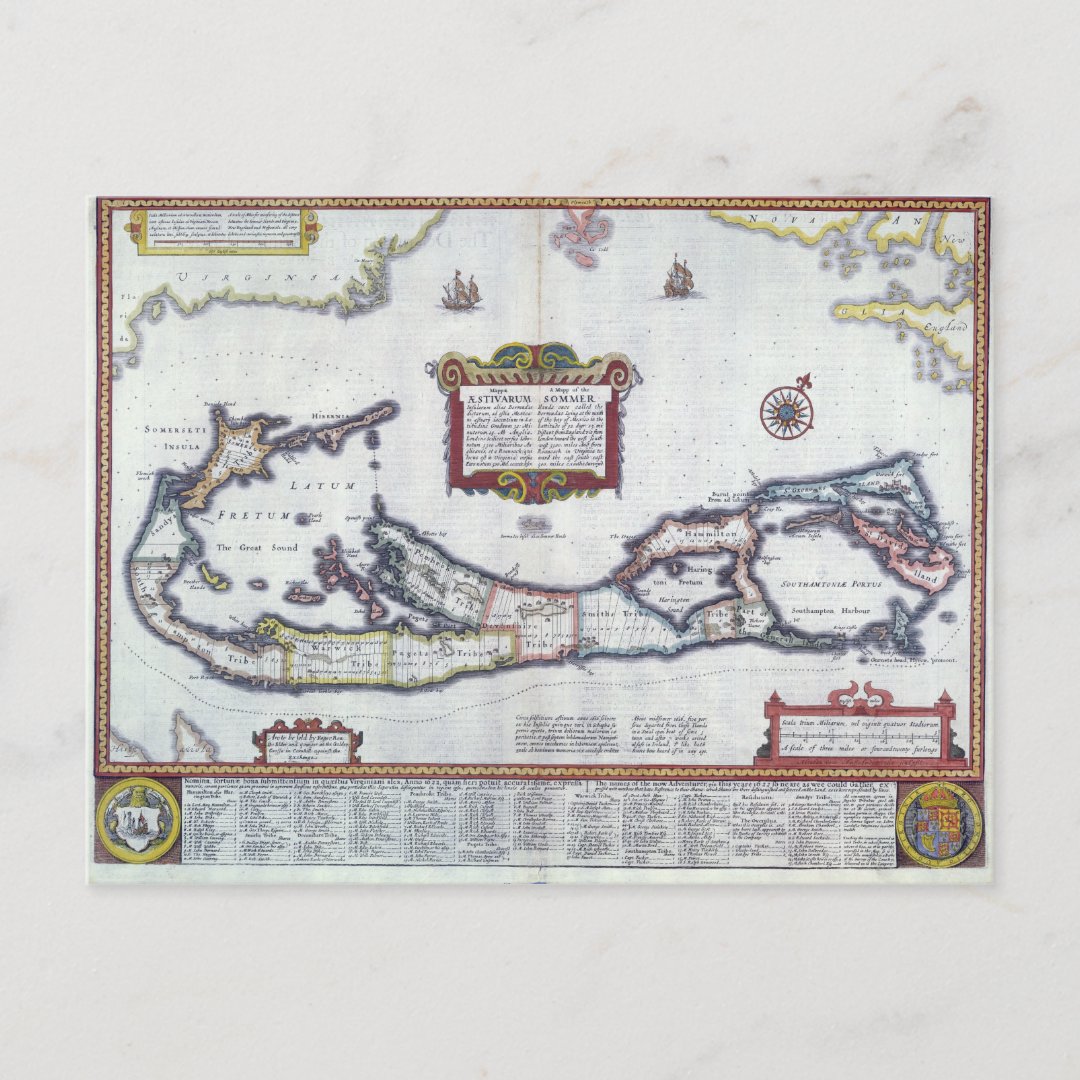 Map of Bermuda Postcard | Zazzle
