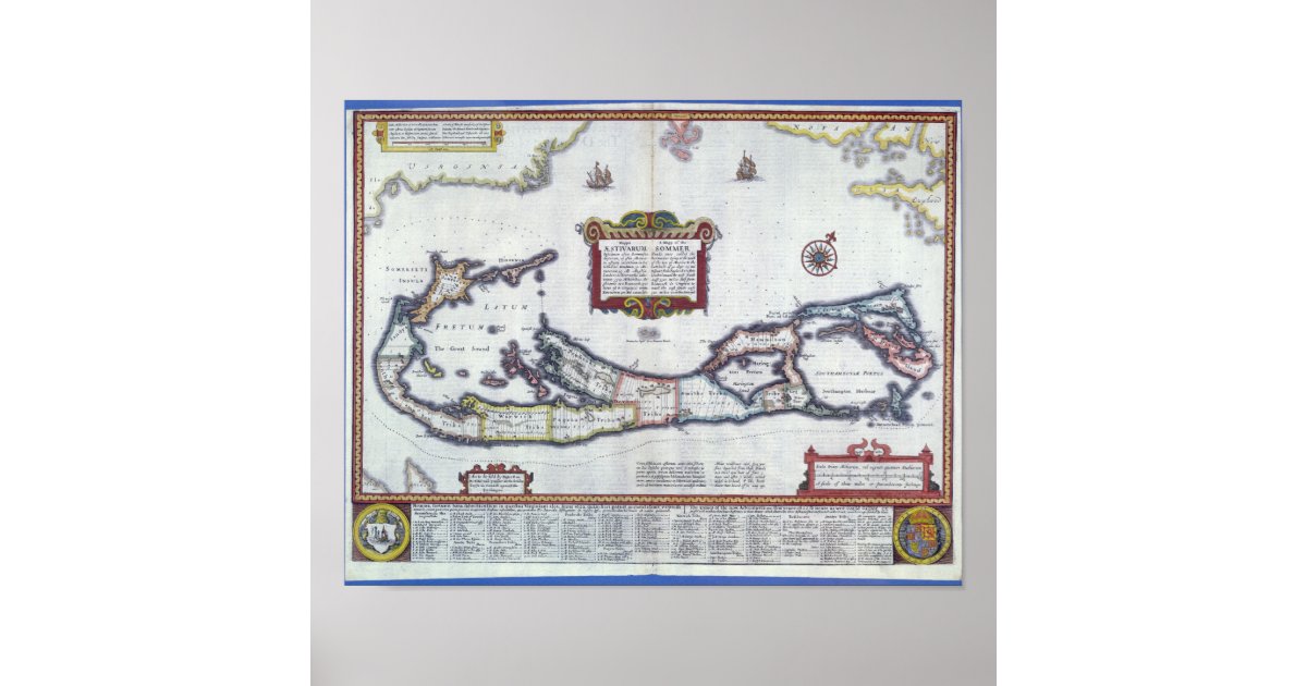 Map of Bermuda Poster | Zazzle