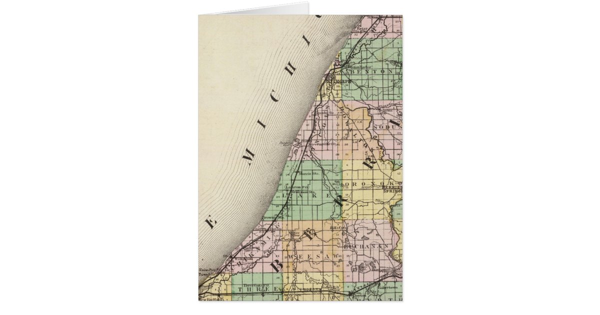 Map of Berrien County, Michigan | Zazzle