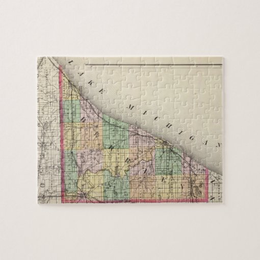 Map of Berrien County, Michigan Jigsaw Puzzle | Zazzle