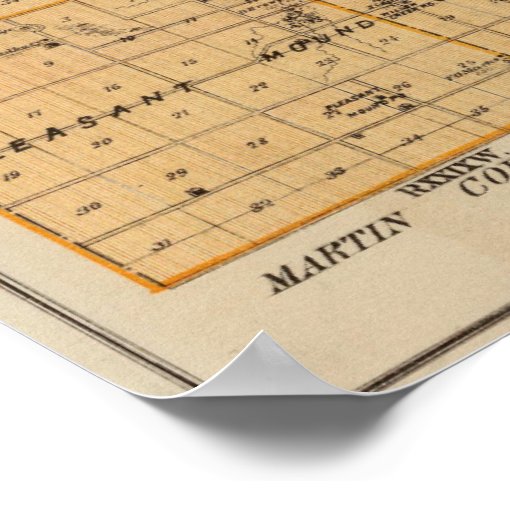 Map of Blue Earth County, Minnesota Poster | Zazzle