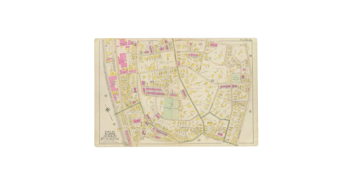 Map of Boston 7 Placemat | Zazzle