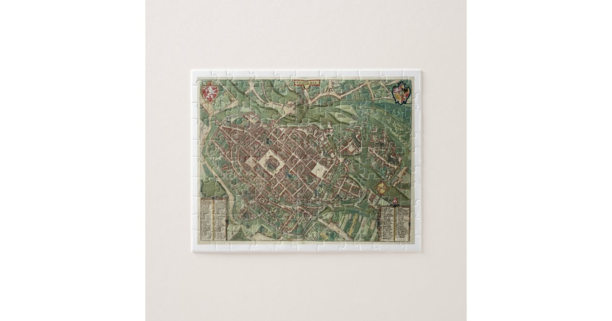 Map of Bratislava, from 'Civitates Orbis Terrarum' Jigsaw Puzzle | Zazzle