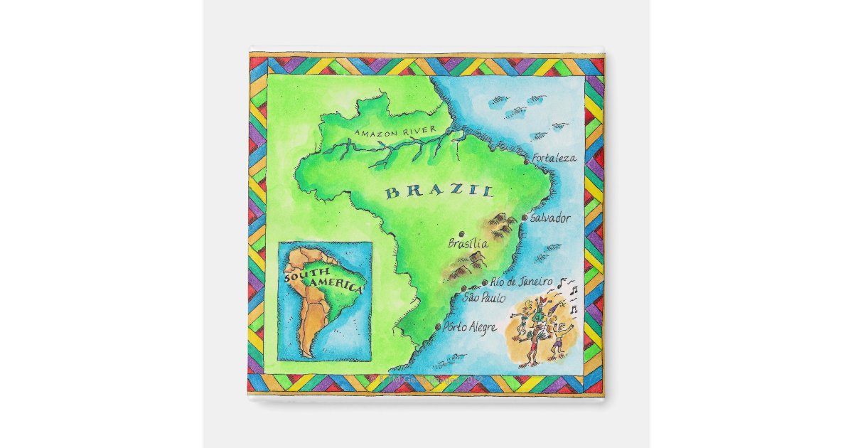 Map of Brazil Magnet | Zazzle