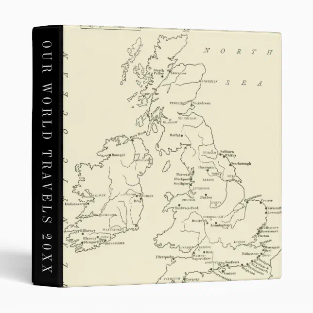 Map of Britain | Health Resorts 3 Ring Binder | Zazzle