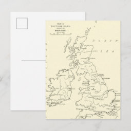 Map of Britain | Health Resorts Postcard | Zazzle