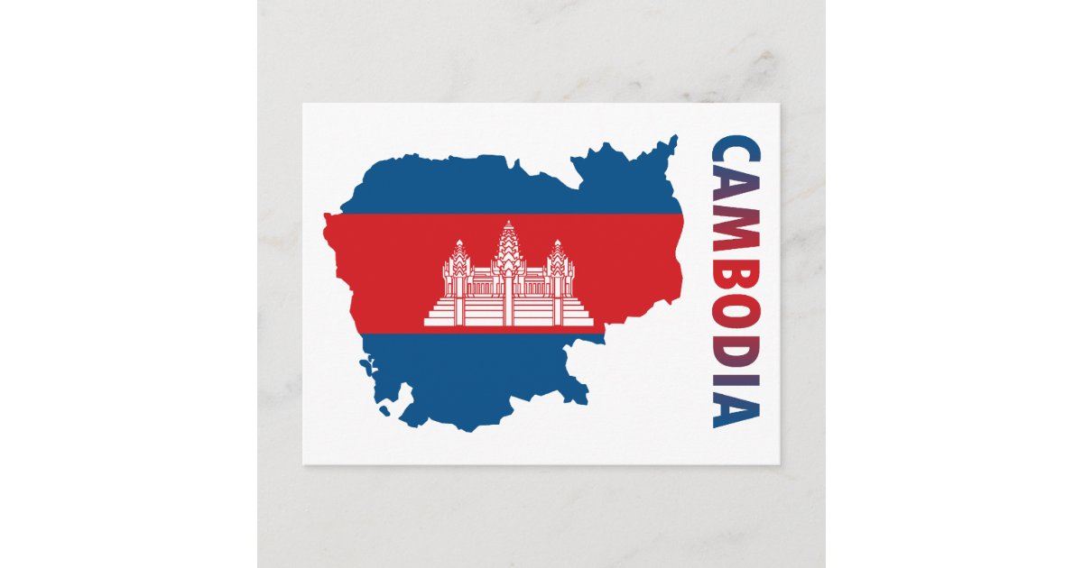 Map Of Cambodia Postcard | Zazzle