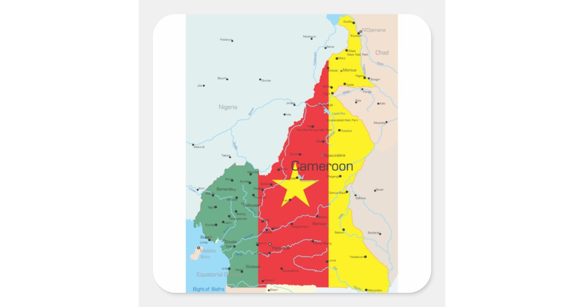 Map Of Cameroon Stickers | Zazzle