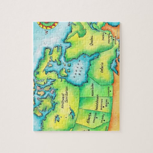 Map of Canada Jigsaw Puzzle | Zazzle