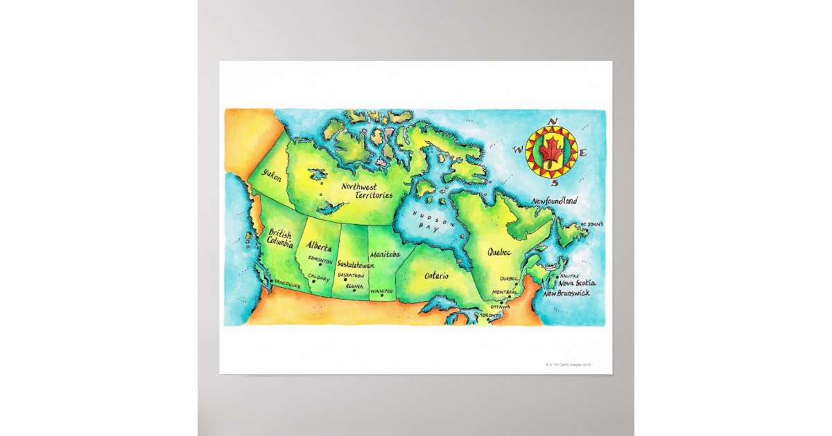 Map of Canada Poster | Zazzle