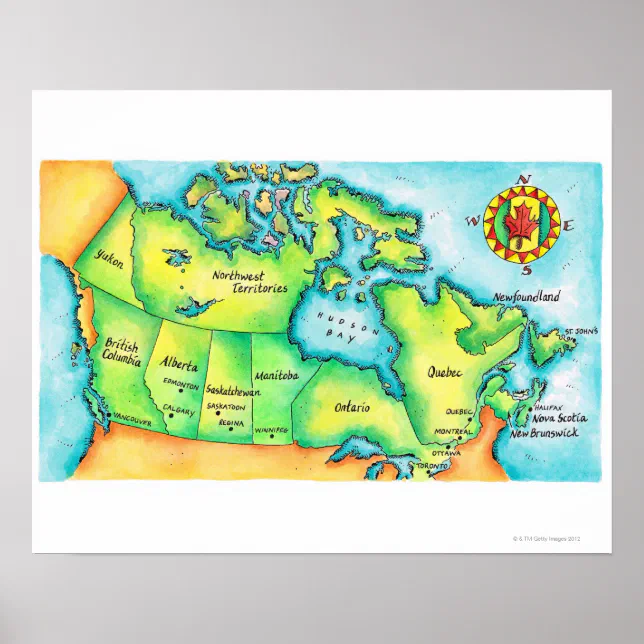 Map of Canada Poster | Zazzle