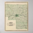 Map of Cass County, Michigan Poster | Zazzle.com