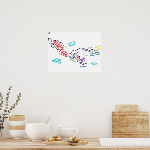Map of Central America Poster | Zazzle