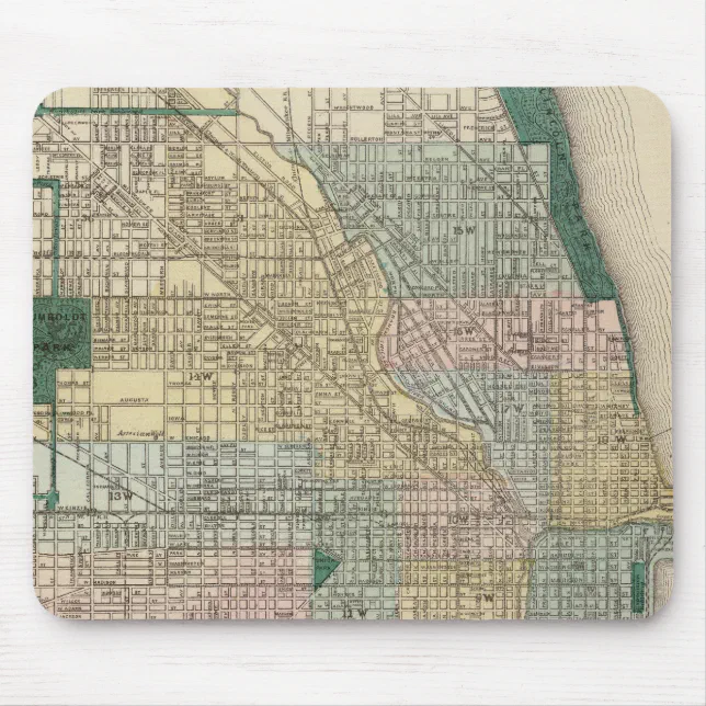 Map of Chicago City Mouse Pad | Zazzle