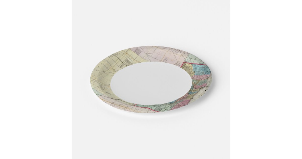 Map of Chicago Paper Plates | Zazzle