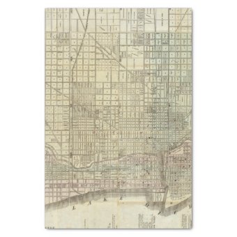 Map Of Chicago Tissue Paper | Zazzle