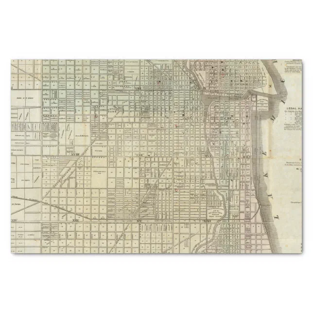 Map Of Chicago Tissue Paper | Zazzle