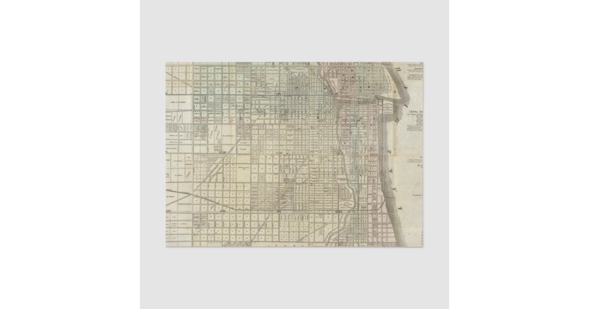 Map Of Chicago Tissue Paper | Zazzle