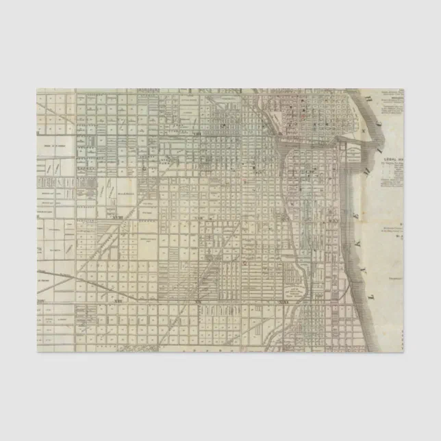 Map Of Chicago Tissue Paper | Zazzle