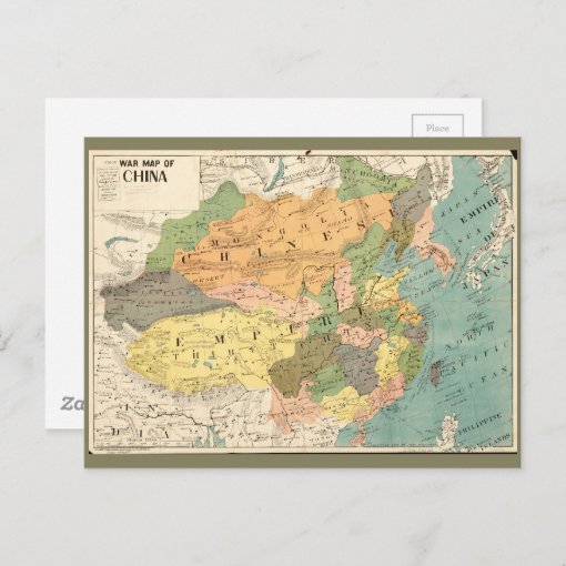 Map of China (1900) Postcard | Zazzle