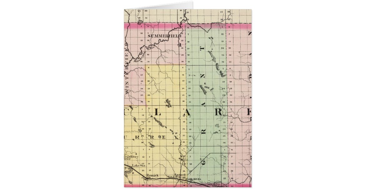 Map of Clare County, Michigan | Zazzle