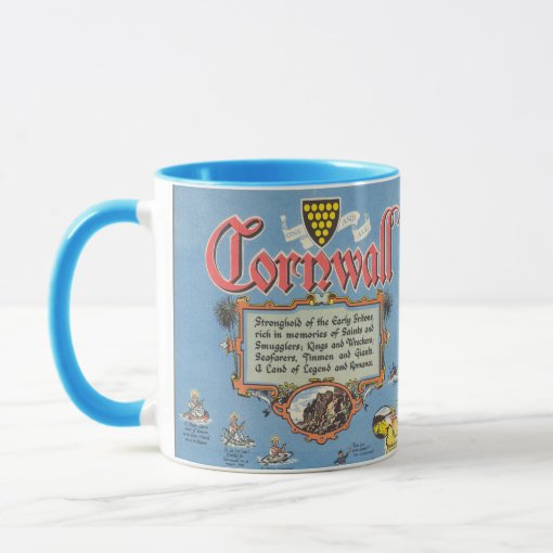 Map of Cornwall, England Mug | Zazzle