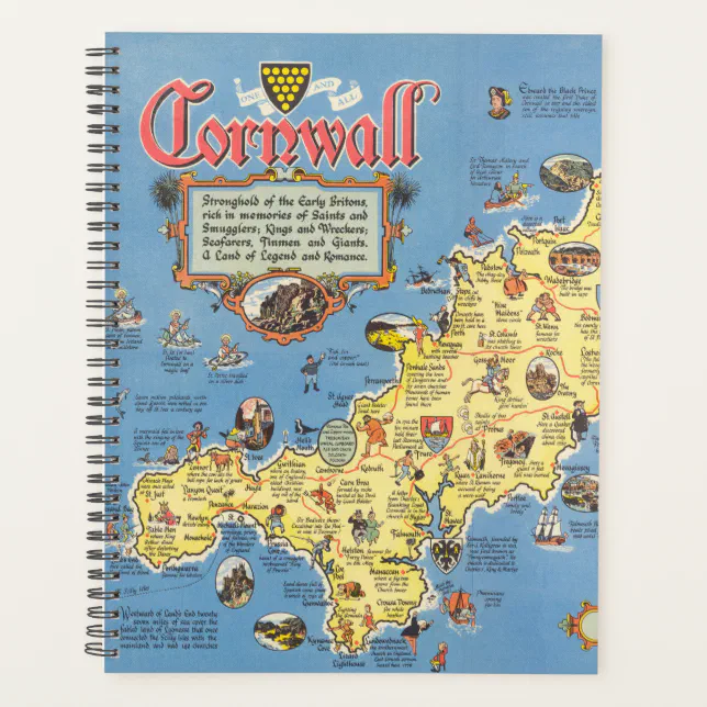 Map of Cornwall, England Planner | Zazzle