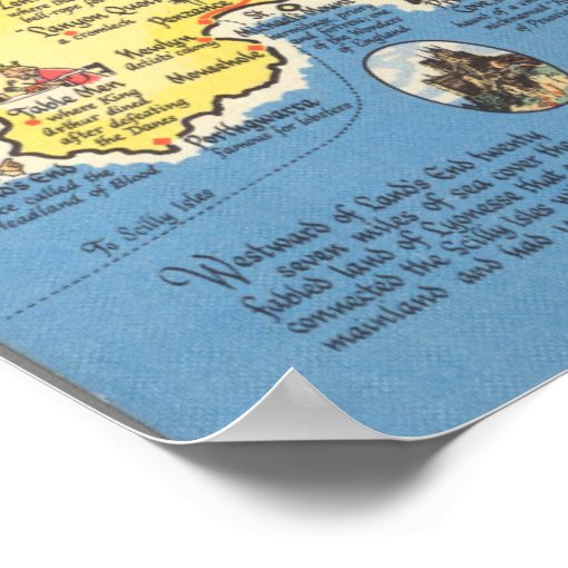 Map of Cornwall, England Poster | Zazzle