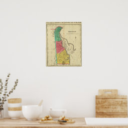 Map Of Delaware Poster | Zazzle
