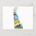 Map Of Delaware Sea Beach National Parks Postcard | Zazzle