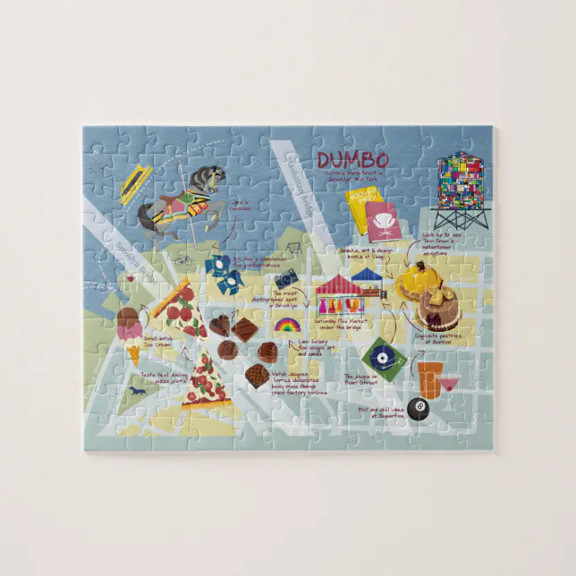 Map of Dumbo Brooklyn New York Jigsaw Puzzle | Zazzle
