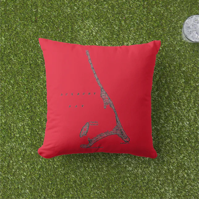 Map of Duxbury Beach Saquish Plymouth MA Outdoor Pillow | Zazzle