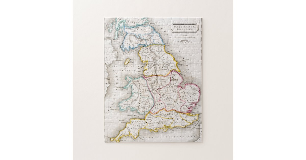 Map of England | Britannia Antiqua Jigsaw Puzzle | Zazzle