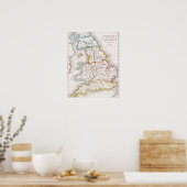 Map of England | Britannia Antiqua Poster | Zazzle