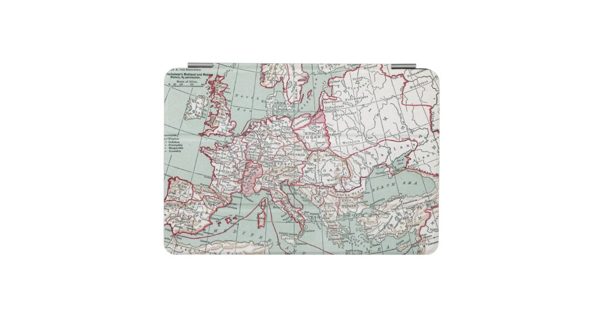 MAP OF EUROPE, 12th CENTURY iPad Mini Cover | Zazzle
