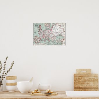 MAP OF EUROPE, 12th CENTURY Poster | Zazzle