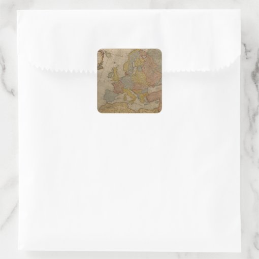 Map of Europe | 1700 Square Sticker | Zazzle