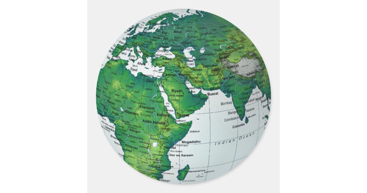 Map of Europe Classic Round Sticker | Zazzle