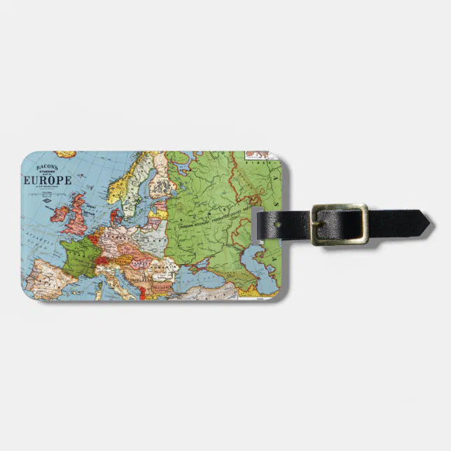 Map of Europe Luggage Tag | Zazzle