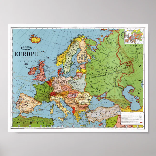 Map Of Europe - Poster | Zazzle