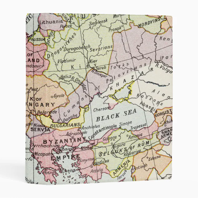 Map of Europe | The Third Crusade Mini Binder | Zazzle