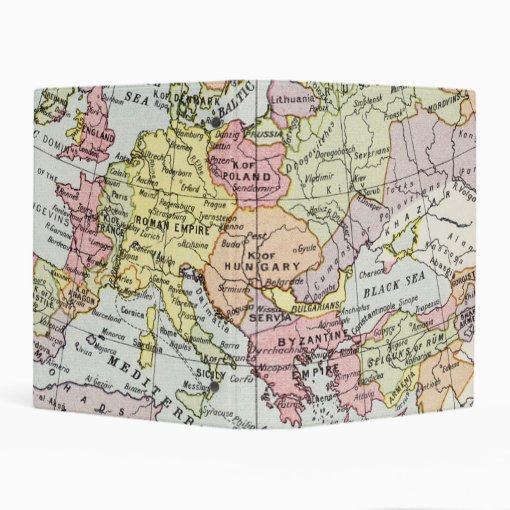Map of Europe | The Third Crusade Mini Binder | Zazzle