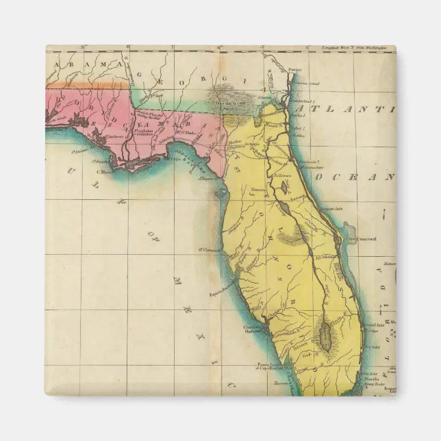 Map Of Florida Magnet | Zazzle