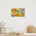 Map of Fred Harvey Hotel LocationsCA to KS Poster | Zazzle