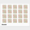 Map of Galesburg City, and Monmouth and Aledo Square Sticker | Zazzle