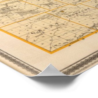 Map of Guthrie County, State of Iowa Poster | Zazzle