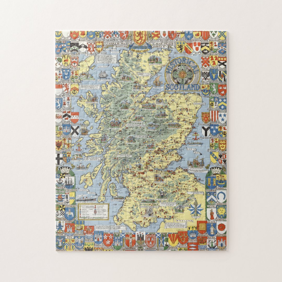 Map of Historical Scotland Jigsaw Puzzle | Zazzle