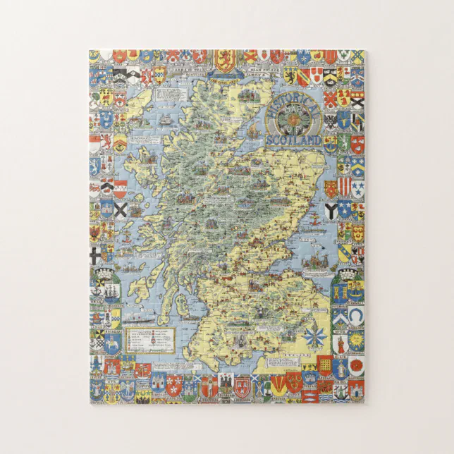 Map of Historical Scotland Jigsaw Puzzle | Zazzle