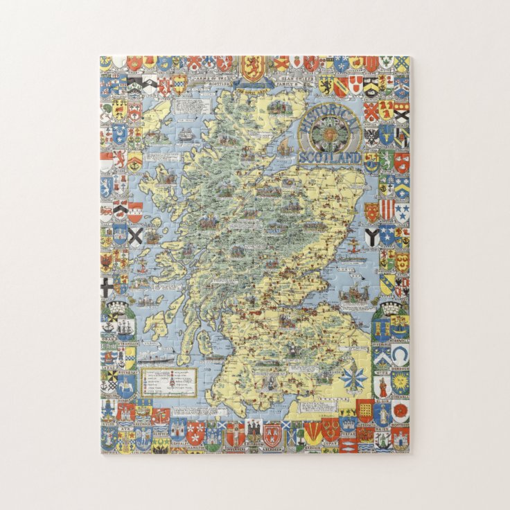 Map of Historical Scotland Jigsaw Puzzle | Zazzle